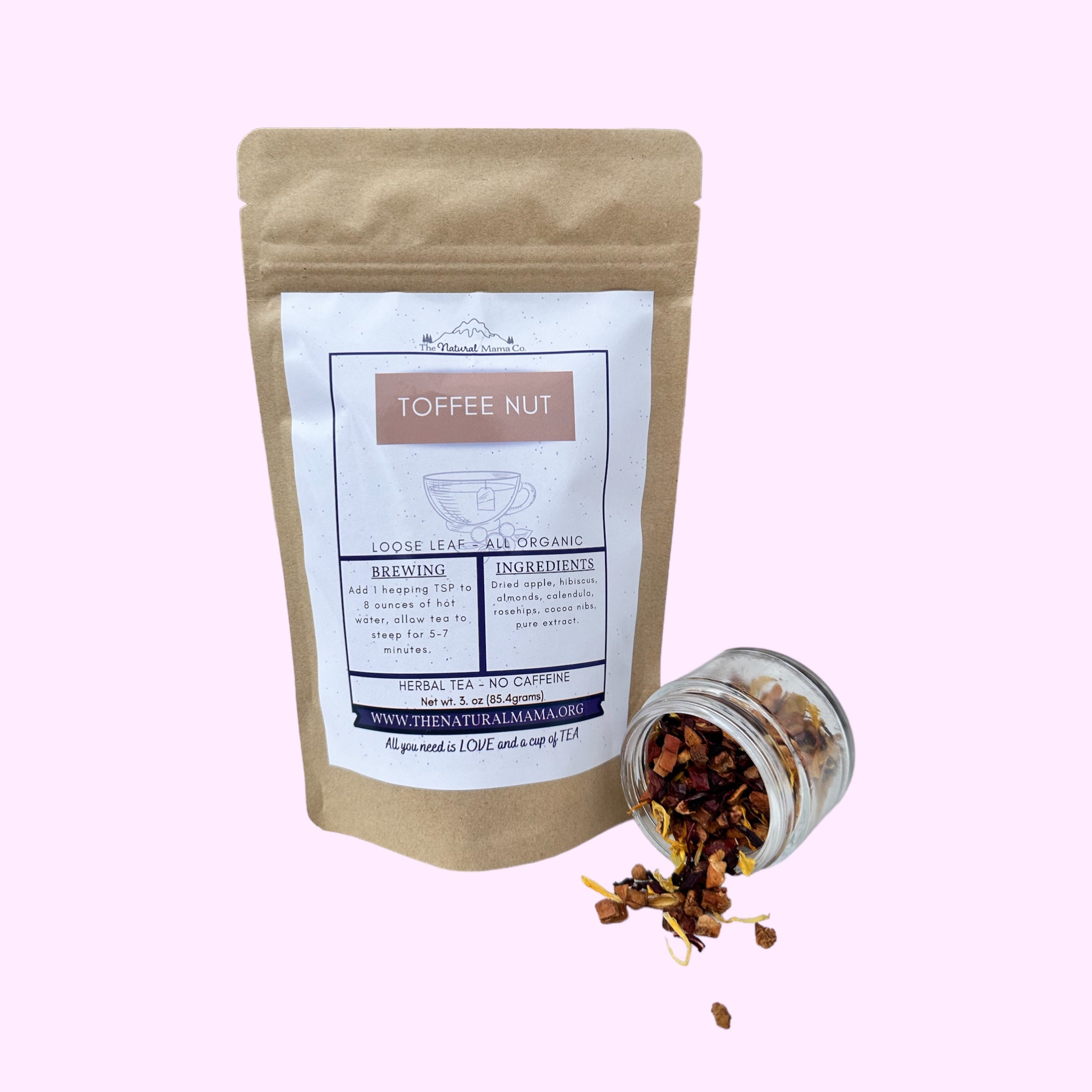 Toffee Nut Herbal Tea – Caffeine-Free Dessert-Inspired Blend – The ...